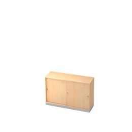 Schiebet&uuml;renschrank, 2 OH, B 1200 x T 400 mm, Ahorn-Dekor