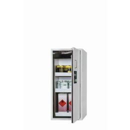 Sicherheitsschrank Typ 90 ASECOS S-PEGASUS-90, Fl&uuml;gelt&uuml;r mit Schlie&szlig;-Automatik, Anschlag rechts, Front Lichtgrau, B 596 x T 616 x H 1298 mm