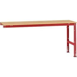 Manuflex Ansatztisch UNIVERSAL Standard, 2000 x 800 mm, Multiplex natur, rubinrot