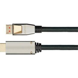 DisplayPort 1.4 Kabel Good Connections Python&reg; Serie, bis 4K, Vollmetallstecker & Nylongeflecht, L&auml;nge 1 m, schwarz