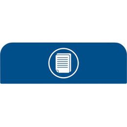 Rubbermaid Hinweistafel Configure f&uuml;r Recyclingstation 87 l, Papier, B 489 x T 20 x H 203 mm, blau