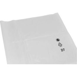Deiss Abfalls&auml;cke, 120 Liter, Recycling-LDPE, rei&szlig;fest und vielseitig, B 500+450 x H 1250 mm, transparent, 100 St&uuml;ck