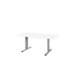 Sch&auml;fer Shop Sch&auml;fer Shop Select Besprechungstisch Planova Basic, Rechteck, T-Fu&szlig;, B 1600 x T 800 x H 717 mm, wei&szlig;/wei&szlig;aluminium RAL 9006