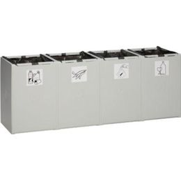 Wertstoff-Sammelsystem 2000, 60 Liter, Vierer-Element, Lieferung ohne Deckel!