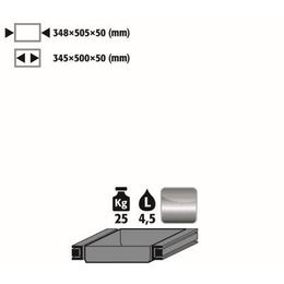 Auszugswanne Standard f&uuml;r ASECOS Sicherheitsschr&auml;nke der Q30, Q90, S90 und K90 Serie, Edelstahl 1.4301, B 348 x T 505 x H 50 mm, 4,5 l, bis 25 kg