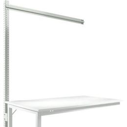 Manuflex Aufbauportal, Ansatzisch SPEZIAL Arbeitstisch-/Werkbanksystem UNIVERSAL/PROFI, 1500 mm, lichtgrau