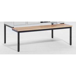 Sch&auml;fer Shop Sitzbank, schwarz m. 3 Buchenholzleisten, 1230 mm breit
