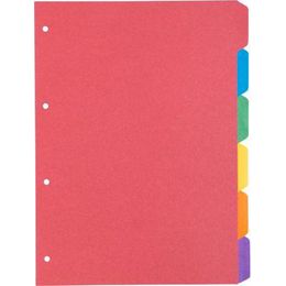 Sch&auml;fer Shop Kartonregister Sch&auml;fer Shop Select, 5er Pack, 4-fach Lochung, 160 g/qm Recyclingkarton, 6-teilig