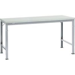 Manuflex Grundtisch UNIVERSAL Spezial, 1750 x 1000 mm, Kunststoff lichtgrau, alusilber