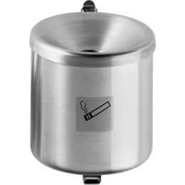 Sicherheitsaschenbecher, H 145 x &oslash; 150 mm, Edelstahl