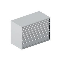 Sch&auml;fer Shop Sch&auml;fer Shop Select Schubladenschrank WSK 78&ndash;36 E, Stahl, 8 Sch&uuml;be, 75 kg Traglast, B 1431 mm x T 725 mm x H 1000 mm, wei&szlig;alu/wei&szlig;alu