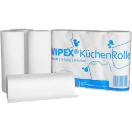K&uuml;chenrolle Wipex, 3-lagig, 256 x 224 mm, 8 St&uuml;ck &agrave; 4 Rollen mit jeweils 50 T&uuml;chern, hochwei&szlig;