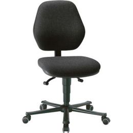 bimos Labordrehstuhl LEANOS 9133, mit Rollen, Stoffpolster, Duotec schwarz meliert