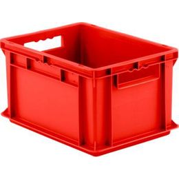 Sch&auml;fer Shop Kasten im EURO-Ma&szlig; EF 4220, L 400 x B 300 x H 220 mm, Inhalt 20,4 l, Tragkraft 15 kg, stapelbar, Polypropylen, rot