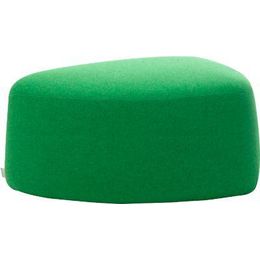 Polsterm&ouml;bel Leyform GOGO Pouf, mittel, oval, B 980 x T 910 x H 440 mm, mit Gleitern, Stoffbezug, gr&uuml;n