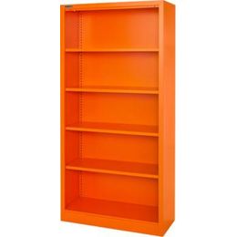 Sch&auml;fer Shop Sch&auml;fer Shop Select Stahlregal MS iCOLOUR, 5 Ordnerh&ouml;hen, B 950 x T 400 x H 1935 mm, orange RAL 2004