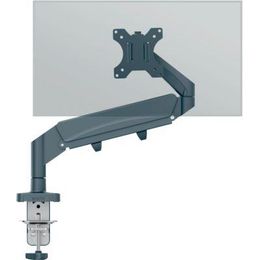 Monitorarm Leitz Ergo Single, f&uuml;r Displays bis 32" & bis 9 kg, dreh- und neigbar, h&ouml;henverstellbar, Kabelf&uuml;hrung, VESA, dunkelgrau
