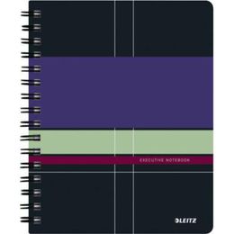Collegeblock Leitz&reg; Executive 445600, Spiralbindung, 80 Blatt, DIN A5, FSC zertifiziertes Papier, kariert