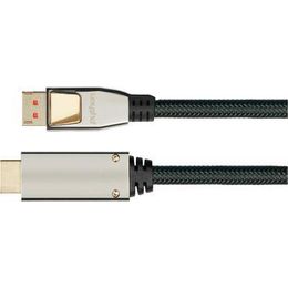DisplayPort 1.4 Kabel Good Connections Python&reg; Serie, bis 4K, Vollmetallstecker & Nylongeflecht, L&auml;nge 3 m, schwarz