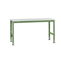 Manuflex Grundtisch UNIVERSAL Standard, Tischplatte Melamin, 1750x800, resedagr&uuml;n