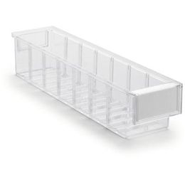 treston Lagerschublade Serie 4010, transparent, L 400 x B 92 x H 82 mm, 1,9 L