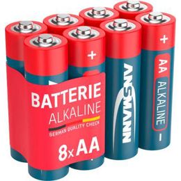 Ansmann Alkaline-Batterien Mignon AA, 8 St&uuml;ck