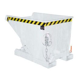 Bauer EXPO&reg; E-300, Sp&auml;ne-Kippbeh&auml;lter Typ E, mit Siebblech, &ouml;l- & wasserdicht, staplertauglich, B 770 x H 1260 x H 835 mm, feuerverzinkt