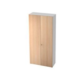 Aktenschrank TOPAS LINE, 6 Ordnerh&ouml;hen, B 1000 mm, wei&szlig;/Eiche