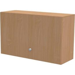 Sch&auml;fer Shop Sch&auml;fer Shop Genius Aufsatzschrank TETRIS WALL, 2 Ordnerh&ouml;hen, T&uuml;ranschlag rechts, B 1200 x T 440 x H 740 mm, Buche-Dekor