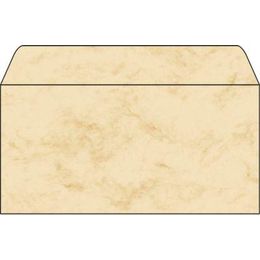 Sigel Briefumschl&auml;ge Marmor, beige, 50 St&uuml;ck