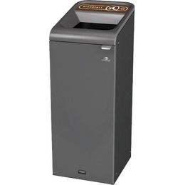 Recyclingstation Rubbermaid Configure, f&uuml;r Bioabfall, 57 l, Magnetverbindung, B 495 x T 367 x H 975 mm, braun