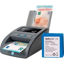 Set Geldscheinpr&uuml;fer SAFESCAN&reg; 155-S, EZB-getestet, 6 W&auml;hrungen, 7 Sicherheitsmerkmale +Akku LB-105 & Banknotenstapler RS-100