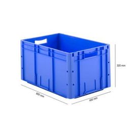 Sch&auml;fer Shop Euro Box Serie LTF 6320, aus PP, Inhalt 62,7 L, Durchfassgriff, blau