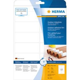 Herma wetterfeste Etiketten Nr. 9533 aus Polyesterfolie, 120 Etiketten, 10 Bogen