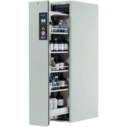 Sicherheitsschrank Typ 90 ASECOS V-MOVE-90, 1 Vertikalauszug, Lichtgrau/Lichtgrau