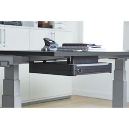 Unterbauschublade OrgaWork, Soft-Close-Einzug, abschlie&szlig;bar, B 430 x T 410 H 70 mm, schwarz