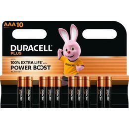 Batterien Duracell Plus Extra Life, Micro AAA, Spannung 1,5 V, 10 St&uuml;ck