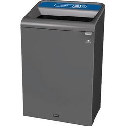 Recyclingstation Rubbermaid Configure, f&uuml;r Papier, 125 l, Magnetverbindung, B 495 x T 610 x H 975 mm, blau