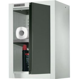 Sch&auml;fer Shop Sch&auml;fer Shop Select Wandschrank, eint&uuml;rig, mit Zwischenboden, B 400 x T 320 x H 600 mm, Stahl, lichtgrau/anthrazitgrau