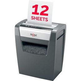 Rexel Momentum X312 Aktenvernichter P3, Partikelschnitt 5 x 42 mm, 23 l, 12 Blatt Schnittleistung, Anti-Papierstau-Technologie, schwarz