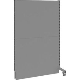 Sch&auml;fer Shop Sch&auml;fer Shop Select Schallschutz Stellwand, mobil, Anbaufeld, mit 1 St&uuml;tze & 1 Fu&szlig; mit Doppelrollen, B 1250 x T 740 x H 2000 mm, staubgrau RAL 7037