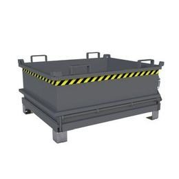 Bauer Mini-Klappbodenbeh&auml;lter MSB 400, B 1200 x T 1000 x H 625 mm, mausgrau RAL 7005