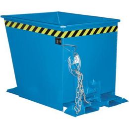 Bauer Kippbeh&auml;lter GU-RZ55, f&uuml;r Routenz&uuml;ge, Kipp- und Rutschsicherung, 550 l, RAL 5012 blau