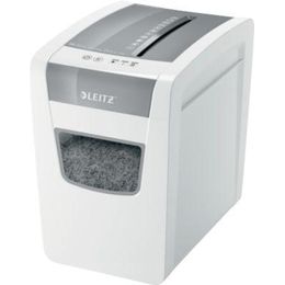 Leitz IQ Office Aktenvernichter P5, Mikroschnitt 2 x 15 mm, 23 l, 10 Blatt Schnittleistung, Anti-Papierstau-Technologie, wei&szlig;