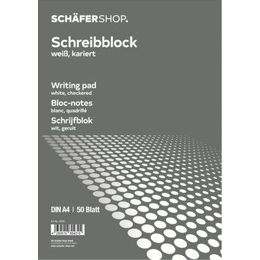 Sch&auml;fer Shop Sch&auml;fer Shop Pure Briefblock , DIN A4, 10 St&uuml;ck, wei&szlig;