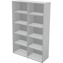 Sch&auml;fer Shop Sch&auml;fer Shop Genius Regal TETRIS WALL, 5 Ordnerh&ouml;hen, B 1200 x T 420 x H 1880 mm, lichtgrau