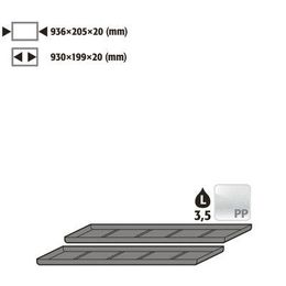 Einlegewanne f&uuml;r ASECOS Sicherheitsschr&auml;nke der UB90 und UB30 Serie, Polyethylen, schwarz, B 936 x T 205 x H 20 mm, 3,5 l