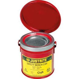 Justrite Kleinteilereiniger aus Stahlblech PREMIUM LINE, rot, &oslash; 124 x H 140 mm, 1 l