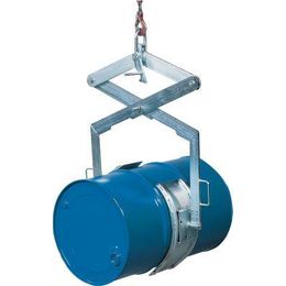 ASECOS Fasswendezange, Stahl, verzinkt, mit Scherengreifer, f&uuml;r 200 l Stahlf&auml;sser, bis 300 kg
