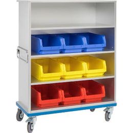 Schrankwagen GM&Ouml;HLING G&reg;-Cup light, offene Front, bis 300 kg, 4 Etagen, Volumen ca. 850 l
